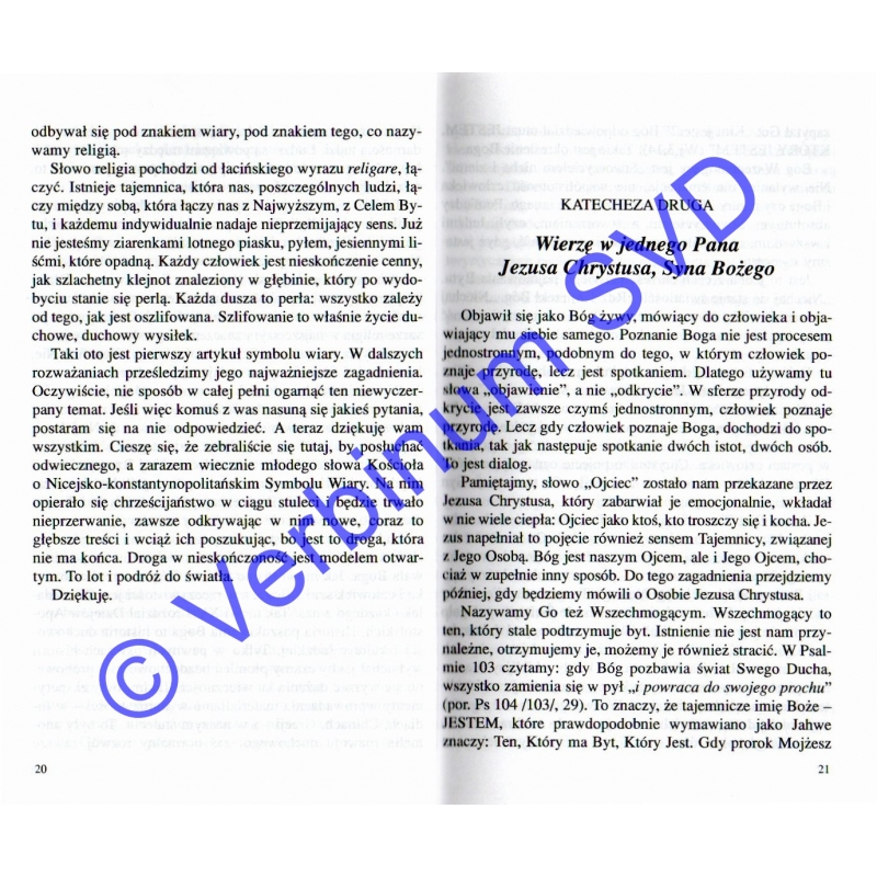 WIERZĘ W BOGA. Katechezy o Nicejsko-konstantynopolitańskim Symbolu ...